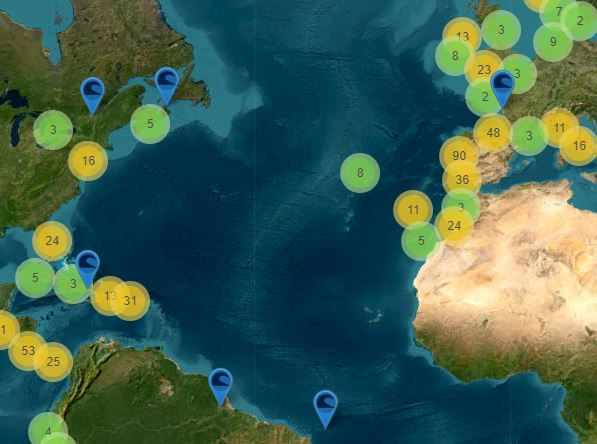 Compare surf spots by historical swell data